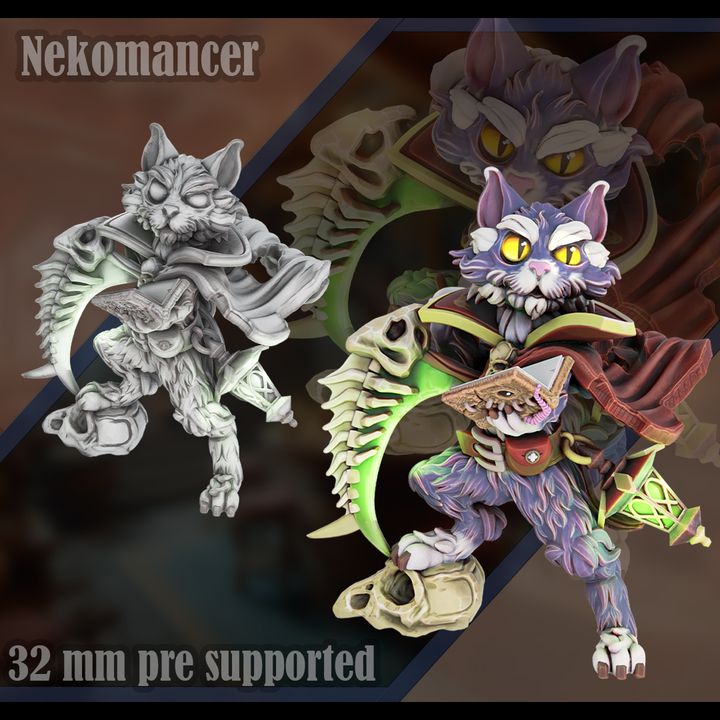 3D Printable Nekomancer by Tainted Saint Miniatures